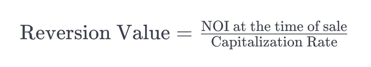 What is reversion value in real estate?